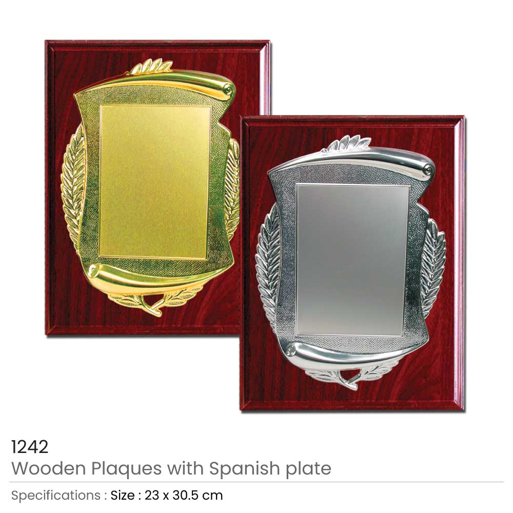 Wooden Plaques with Spanish Plate – Promotional Gifts Suppliers