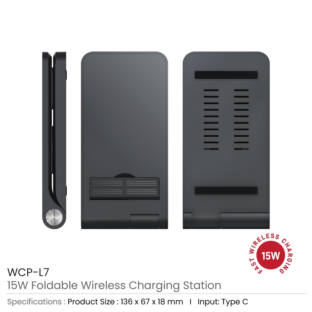 Foldable Wireless Charging Station 15W & Light-up Logo – Promotional ...