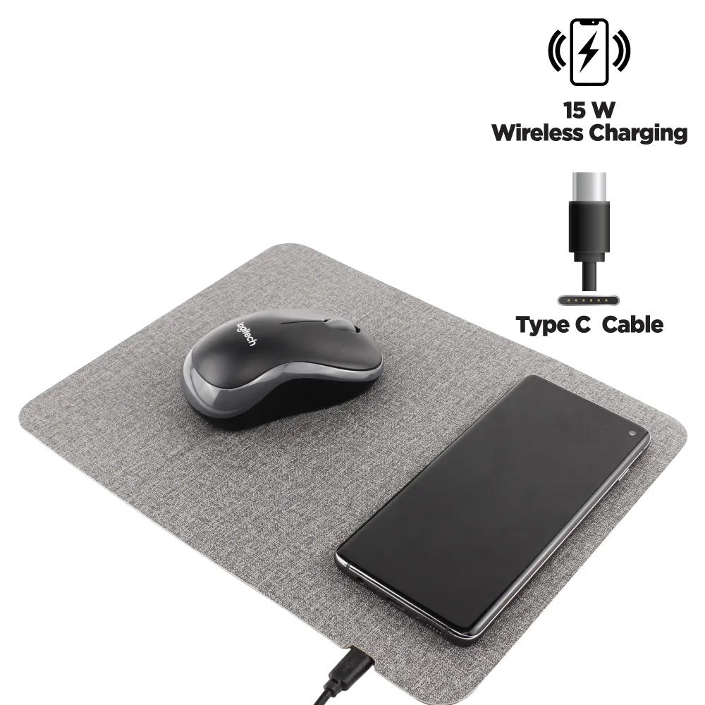 Fast Wireless Charging Mousepad in 15W, Foldable Design Type-C ...